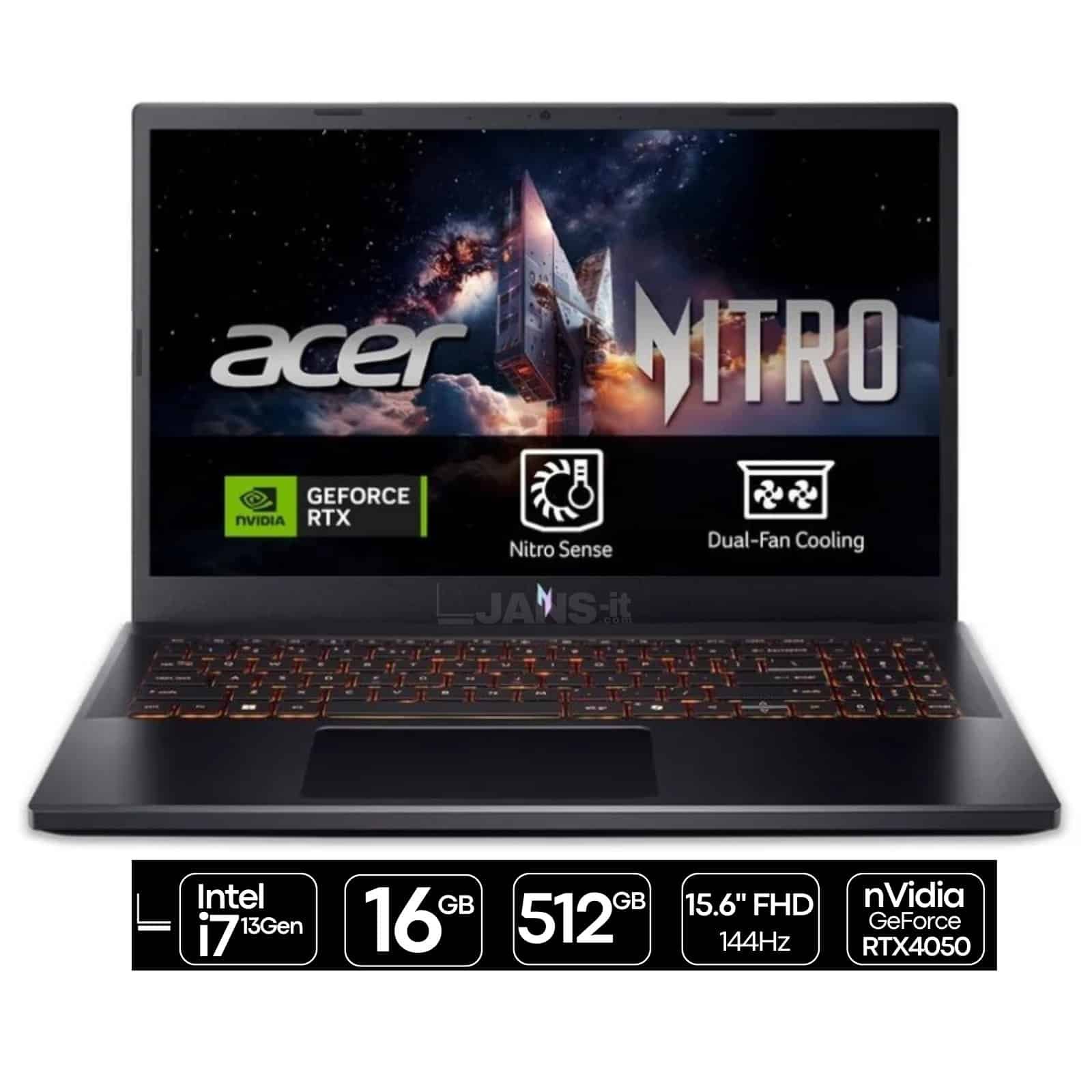 Acer Nitro AN15-51 RTX 4050 – Portátil Gaming 144Hz